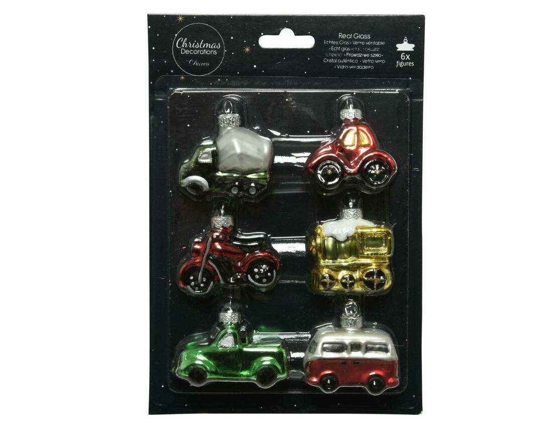 Набор ёлочных игрушек, стекло, 56 см, 6 шт, Kaemingk