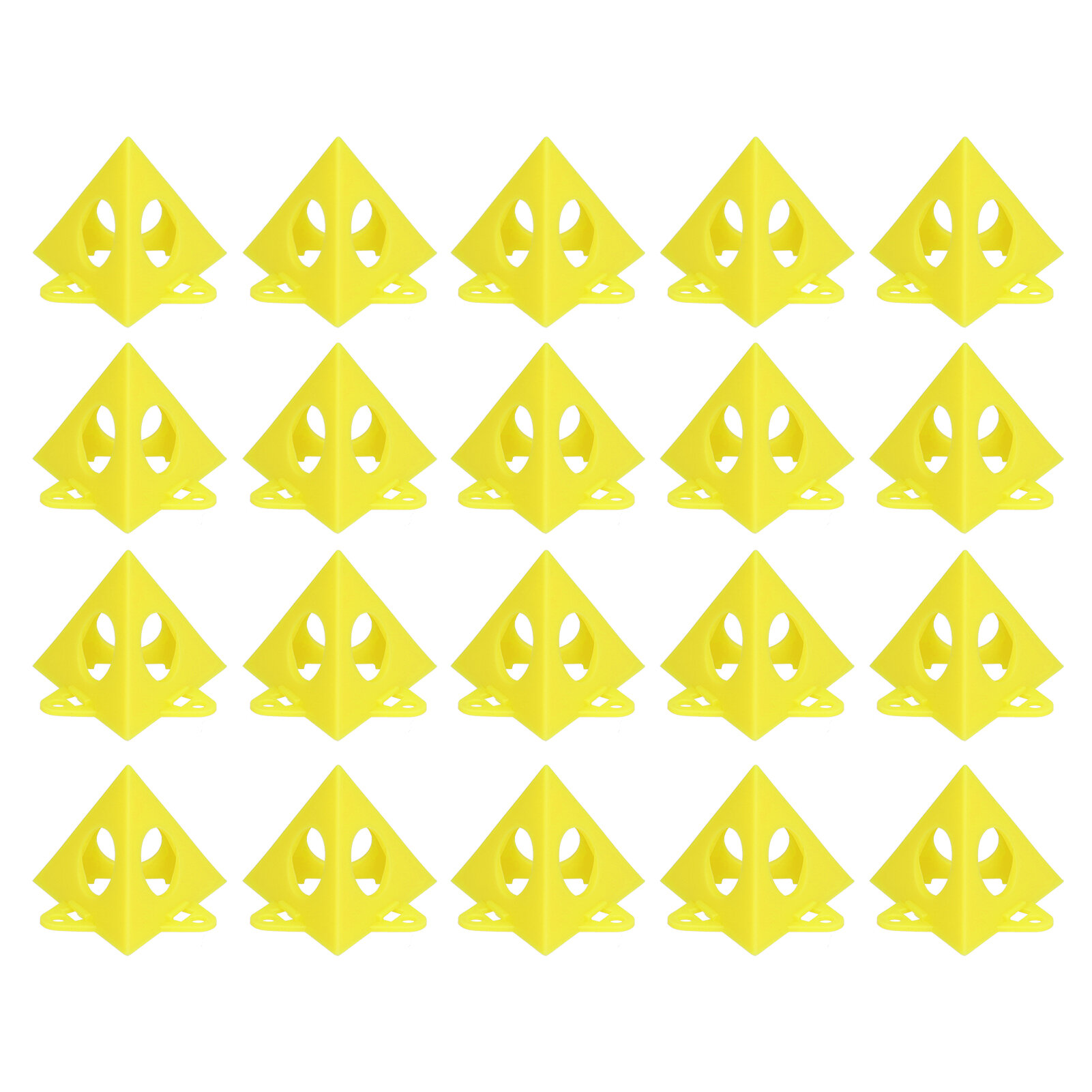 20 шт, пластиковый набор конусных подставок, подставка для пирамиды, пластиковый набор для холщовой двери шкафа, желтый