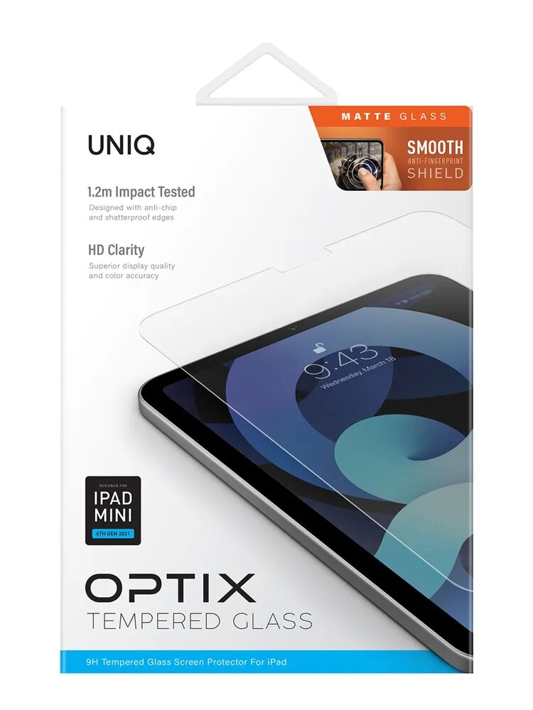 Uniq матовое стекло для iPad Mini 6 (2021) / 7 (2024), OPTIX Matte Clear