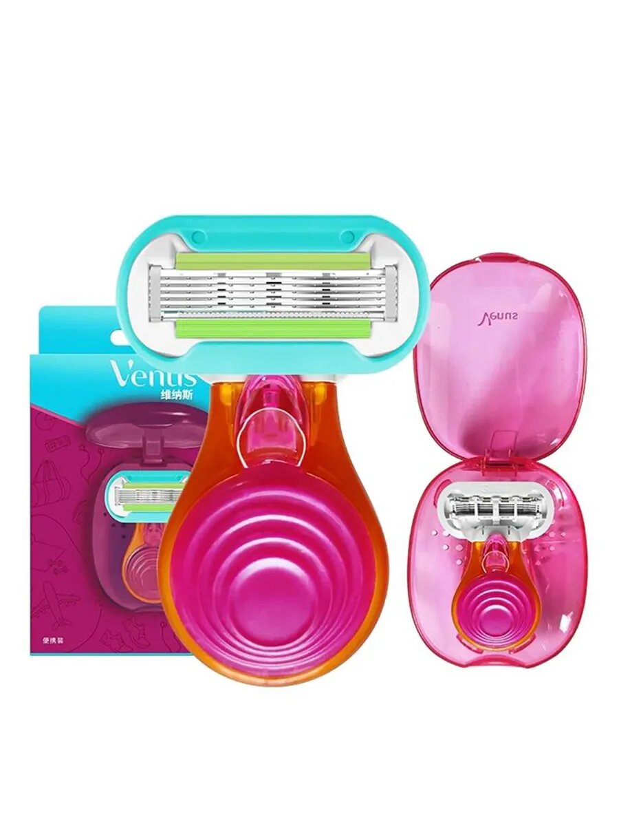 Набор Gillette Venus Mini SPA-мыло, для депиляции/эпиляции, пластик/нержавеющая сталь, 1 шт.