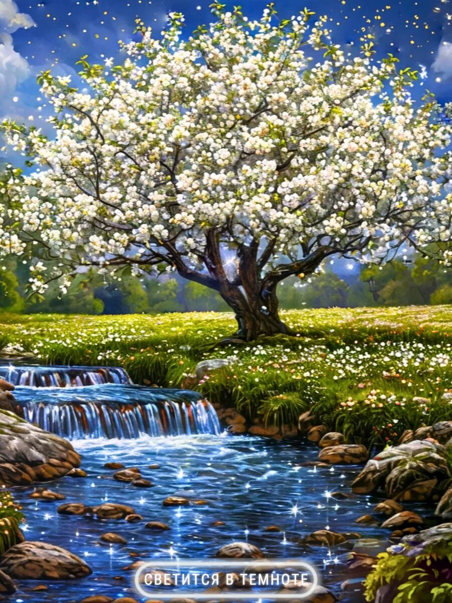 Картина из алмазной мозаики на подрамнике Круглые бриллианты 40х50см "маленькая девочка и собака"