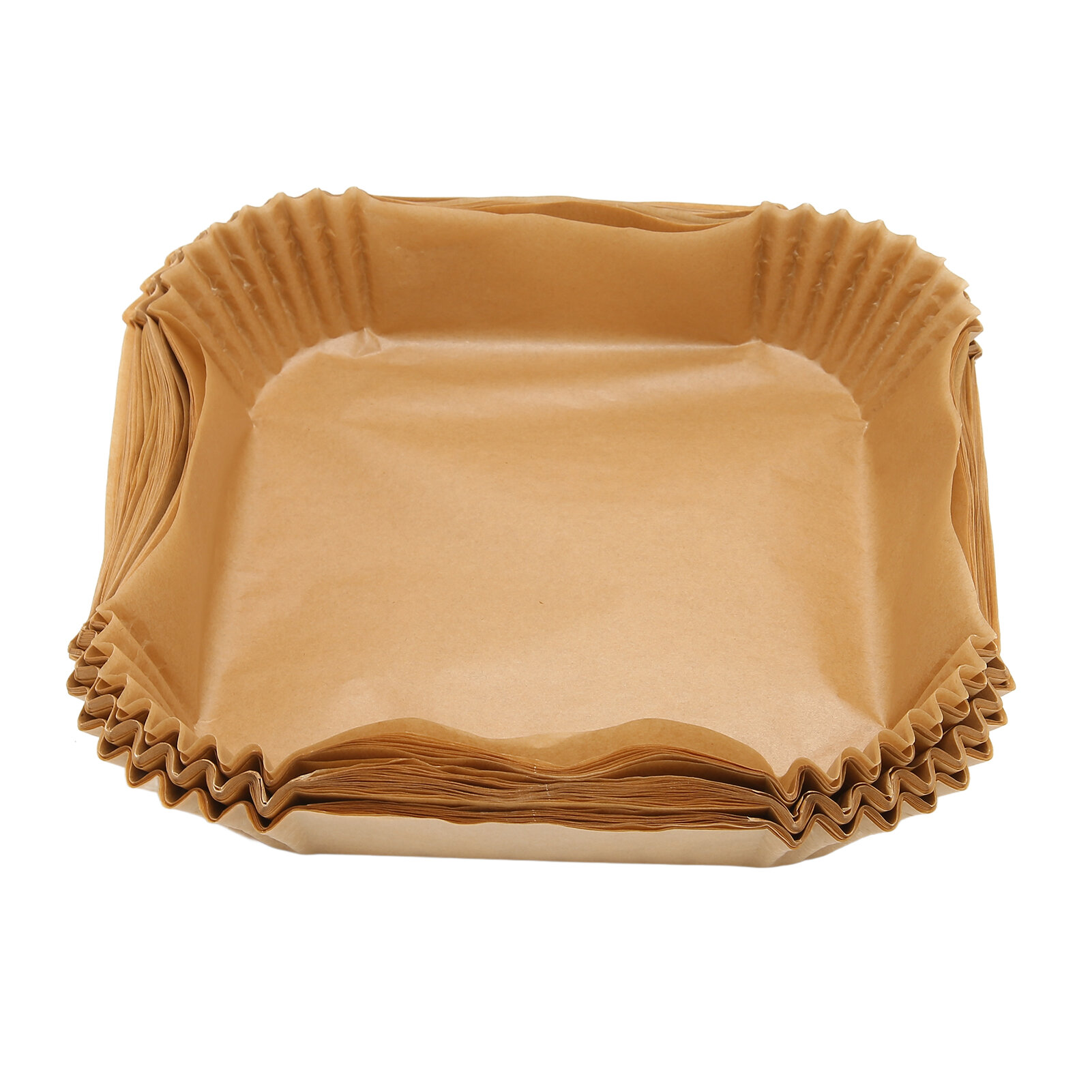 100 шт, одноразовая антипригарная бумажная подкладка для фритюрницы, маслостойкая водонепроницаемая квадратная масляная бумага для фритюрницы для микроволновой сковороды, цвет натурального дерева
