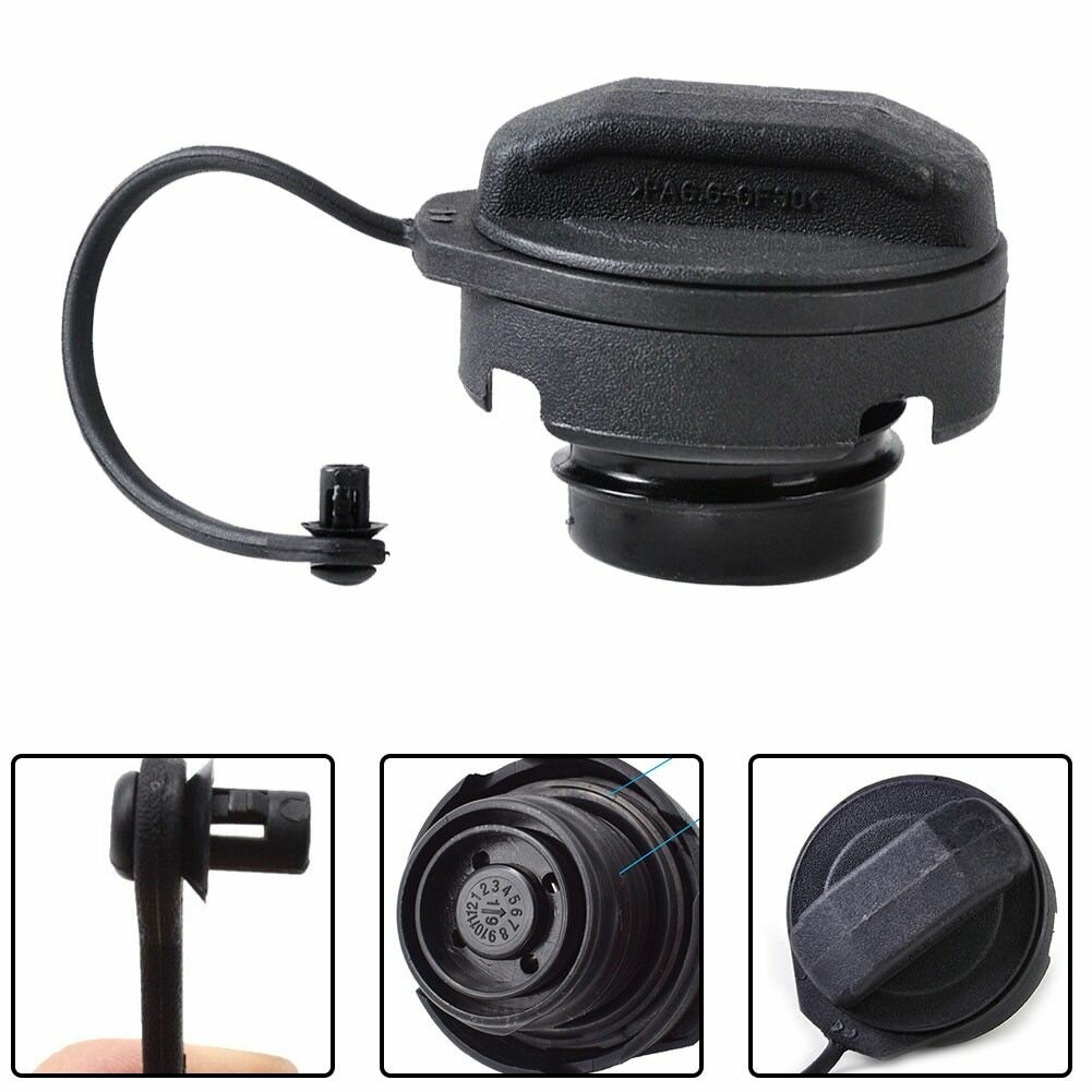 Крышка топливного бака с тросом, черная, из ABS для Golf A3 A4 A6 A8 Skoda Octavia 1J0201550A 1H0201553B в сборе