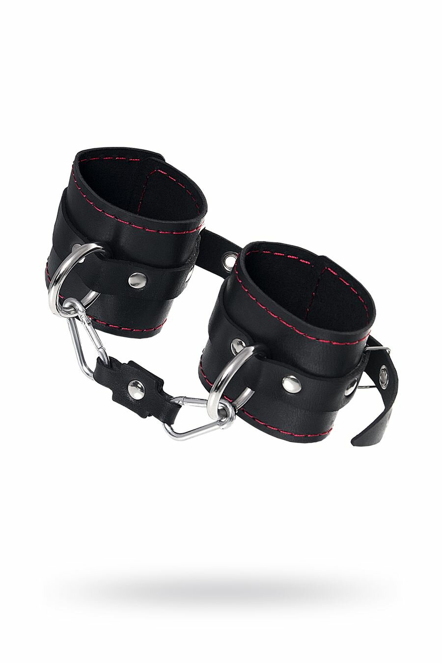 Наручники Pecado, натуральная кожа, металл, крепление для бондажа, контрастная строчка