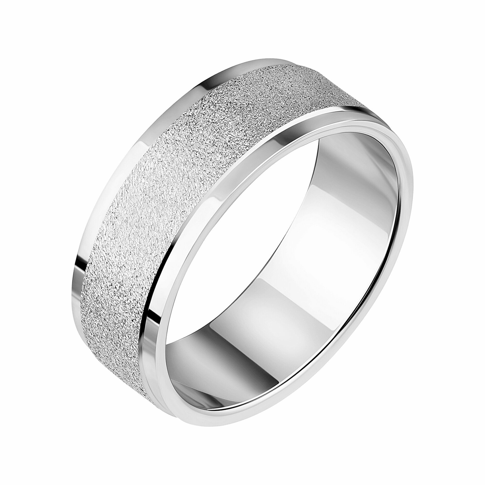 Кольцо широкое, серебро, 925 проба, родирование