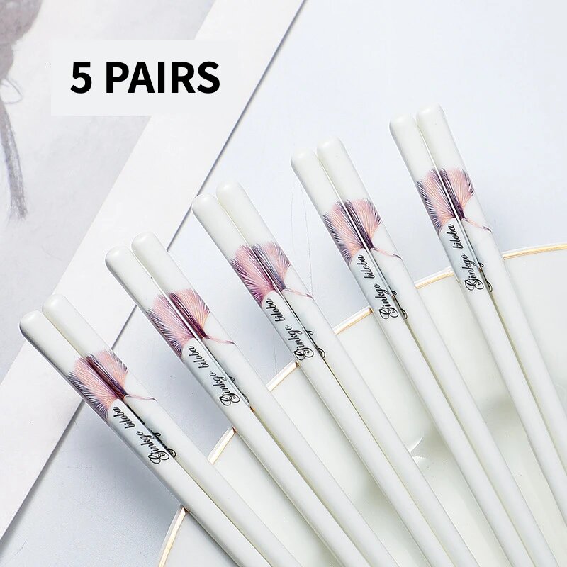 5 пар керамических палочек для еды костяной фарфор 5Pairs-style 36