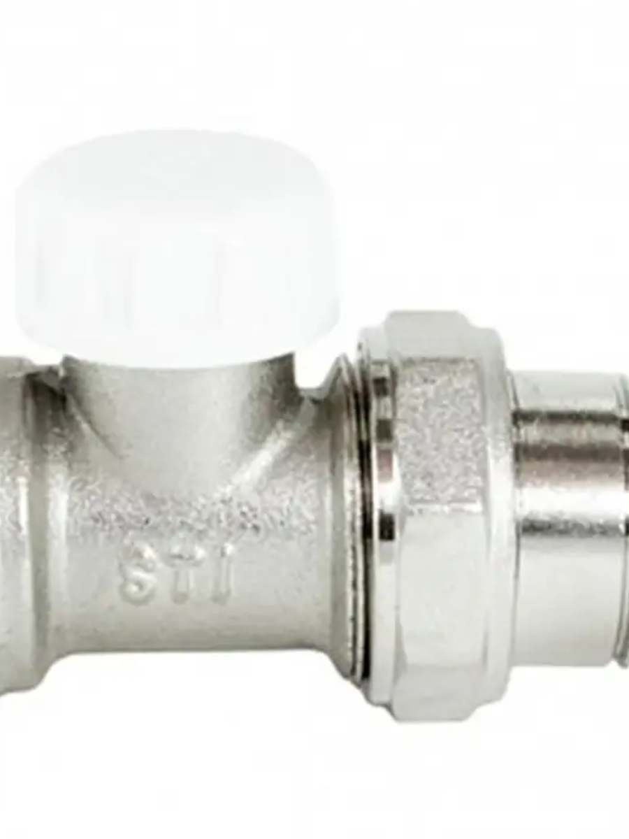 Клапан запорный STI Ду 1/2", латунь, прямой, муфтовое соединение