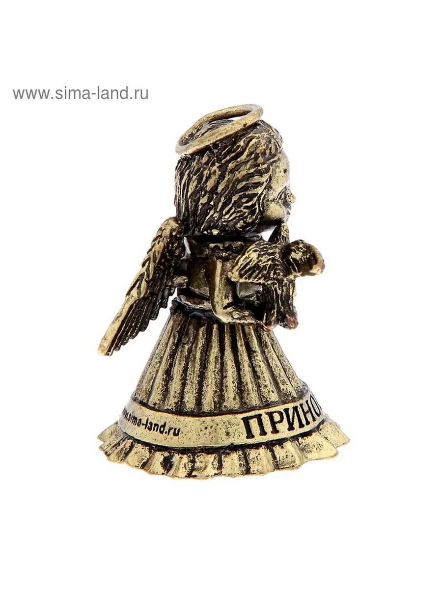 Медальон-колокольчик с ангелом для счастья