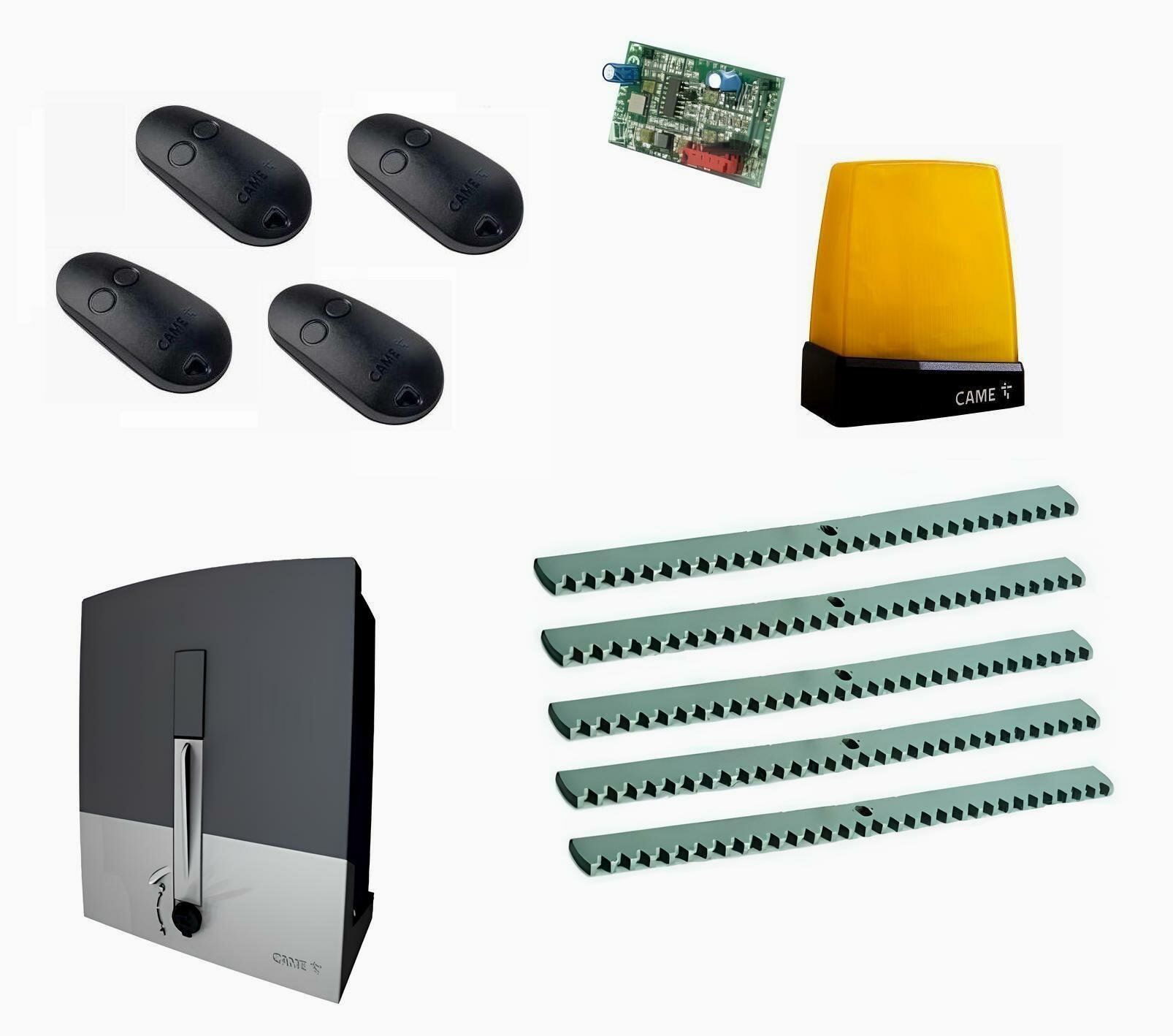 Автоматика для откатных ворот BXL04AGS KIT5-L-T4, комплект: привод, радиоприемник, 4 пульта, лампа, антенна, 5 реек