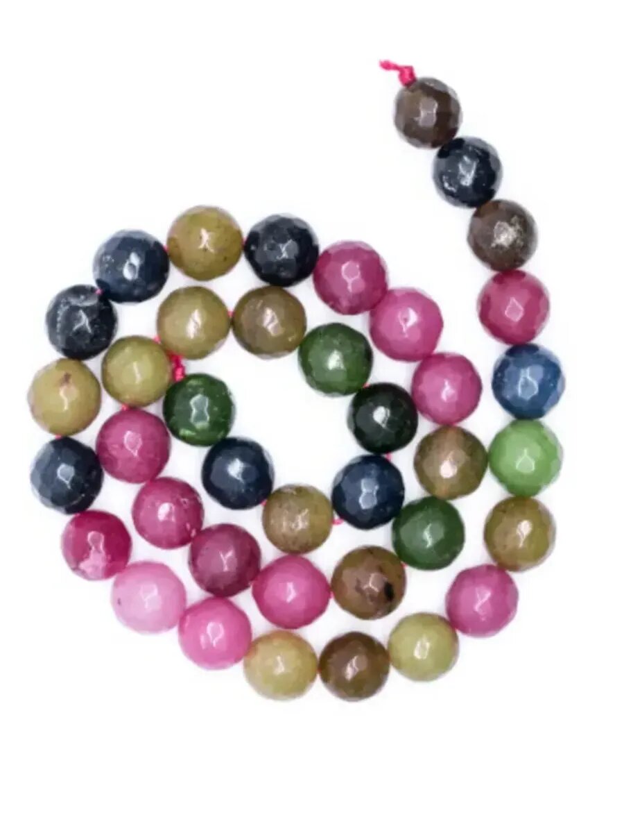 1064 Бусины разноцветный темный микс для браслетов 1 нить A+