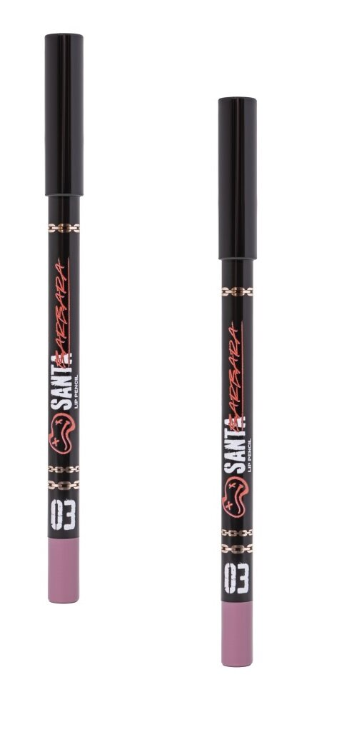 Гелевый карандаш для губ Beauty Bomb Santa Barbara, 03 Lockridge лиловый, 1.4 г 2шт