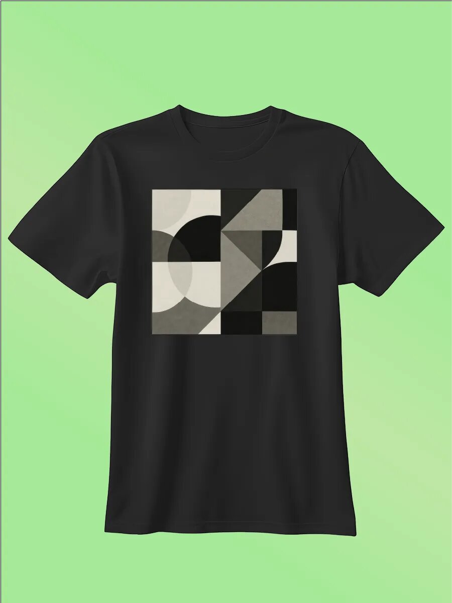 Футболка абстракция с фигурами