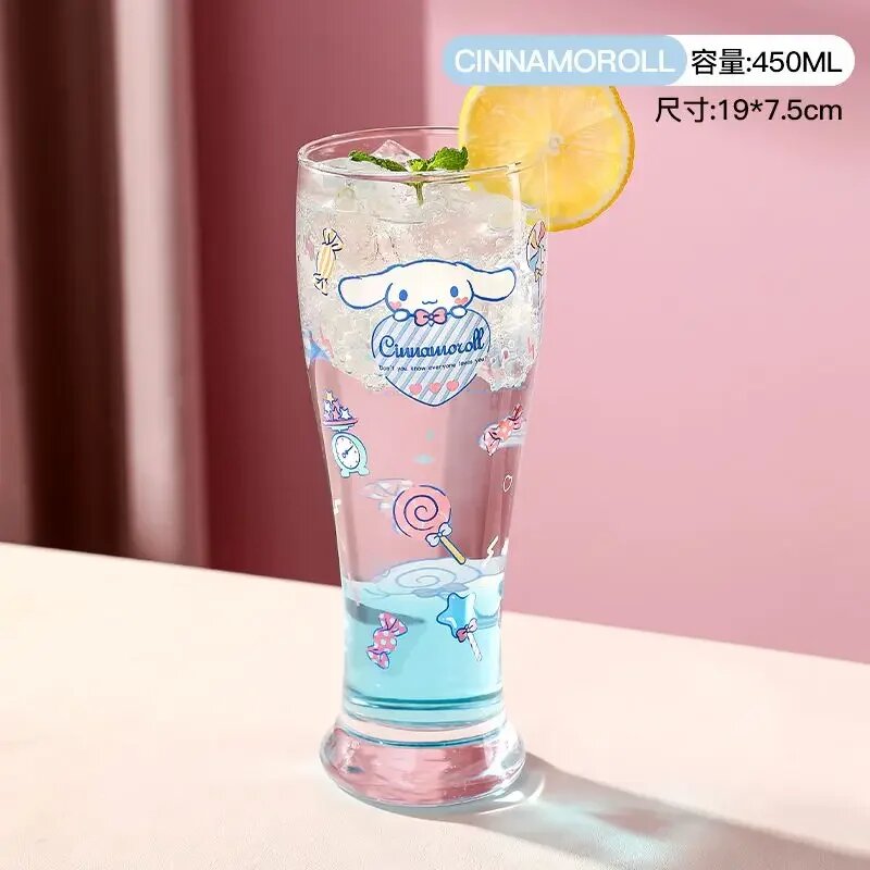 MINISO My Melody Hello Kitty аниме Kuromi Kawaii стакан для воды милый домашний молочный сок напиток большая емкость чашка для воды подарки для детей