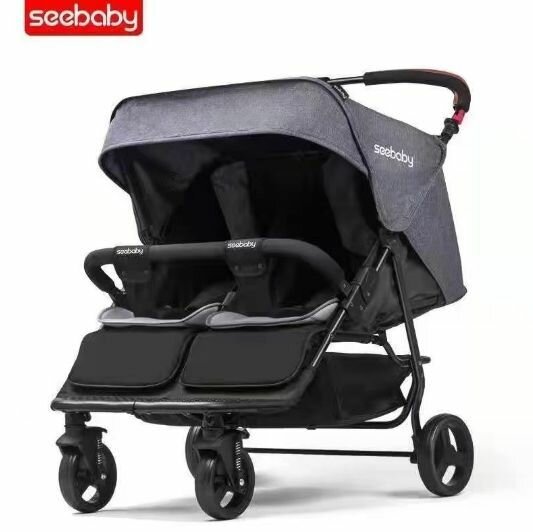 Коляска для двойни SEEBABY , Color Grey