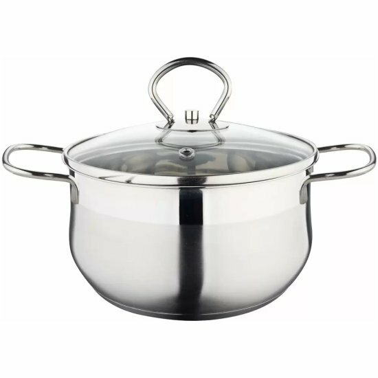 Кастрюля Hitt Flammkuchen 3.4 л, 20 см, с крышкой, нерж. сталь (H-FL-C20)