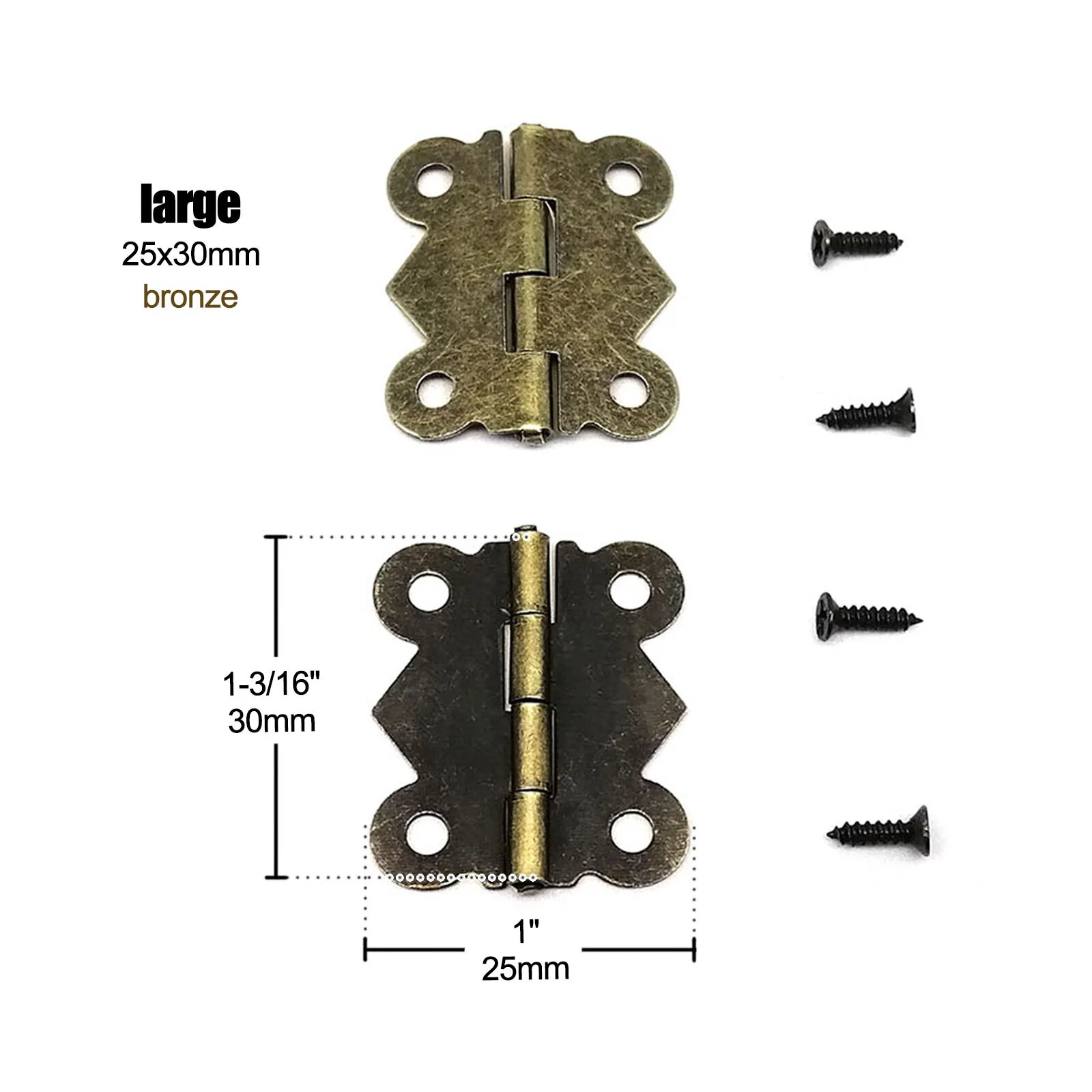 Мебельные петли HZYUEGOU 12 шт. bronze L 25x30mm