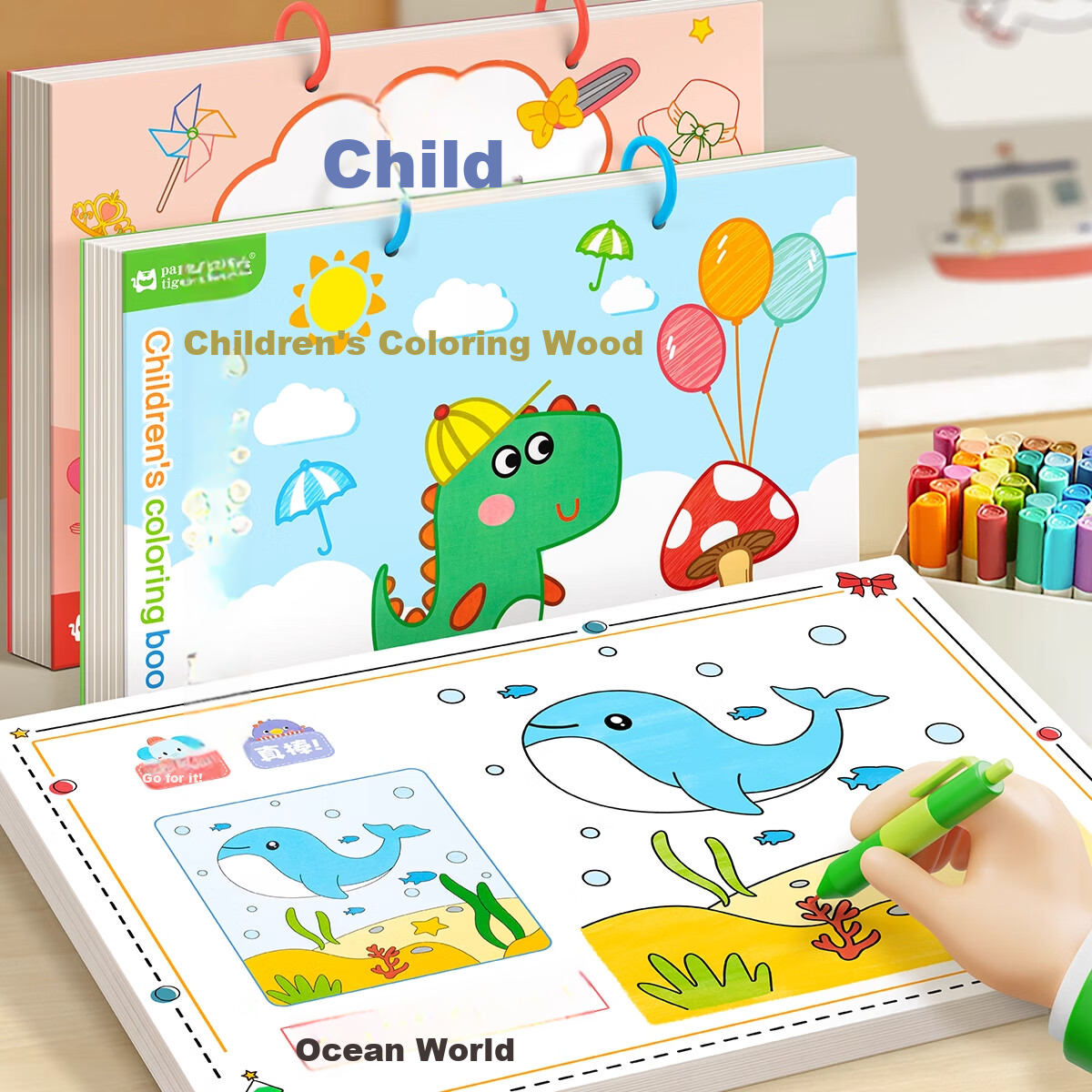 Shangmeibeibei Princess Coloring Book for Children Painting Drawing Book Kindergarten Drawing Album Coloring Book 3-6 Years Old Girls Toy Gift