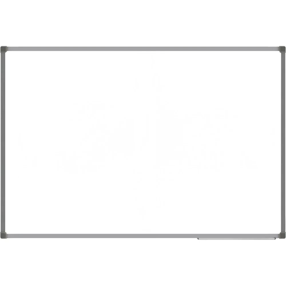 Доска магнитно-маркерная Silwerhof лак белый, 100x150 см, алюминиевая рама, лоток для аксессуаров 2014102, алюминиевый