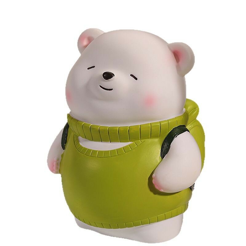 Очаровательная копилка-медведь для дома – минималистичная копилка из ПВХ для детей, милая фигурка для домашнего декора для гостиной или рабочего стола