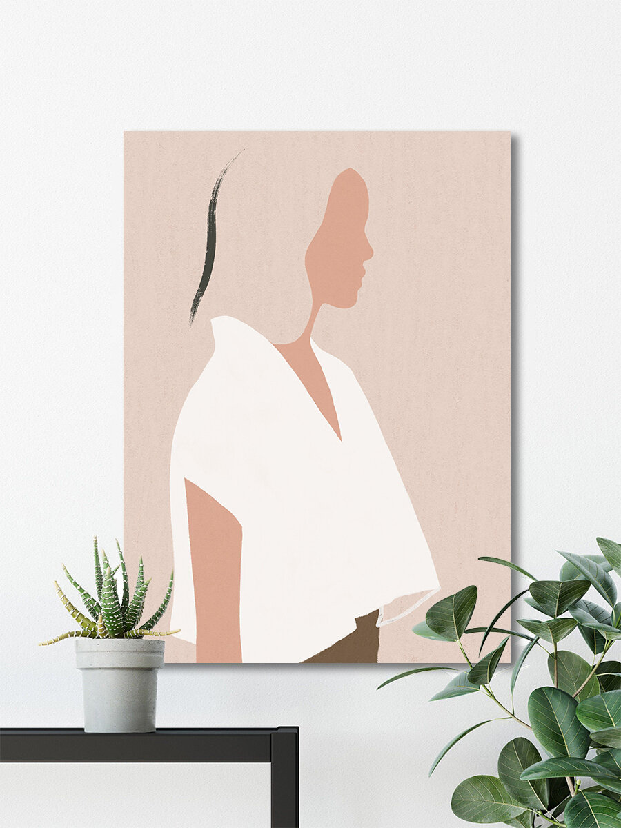 Картина интерьерная на стену - "Лицо девушки абстракция" , 60х80 см.