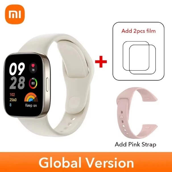 Xiaomi Redmi Watch 3 мужские умные часы pink add film