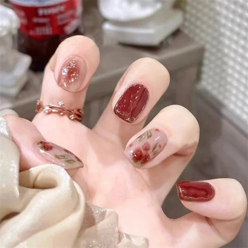 Французские накладные ногти акрил 24 шт. PDJ417-Fake nails