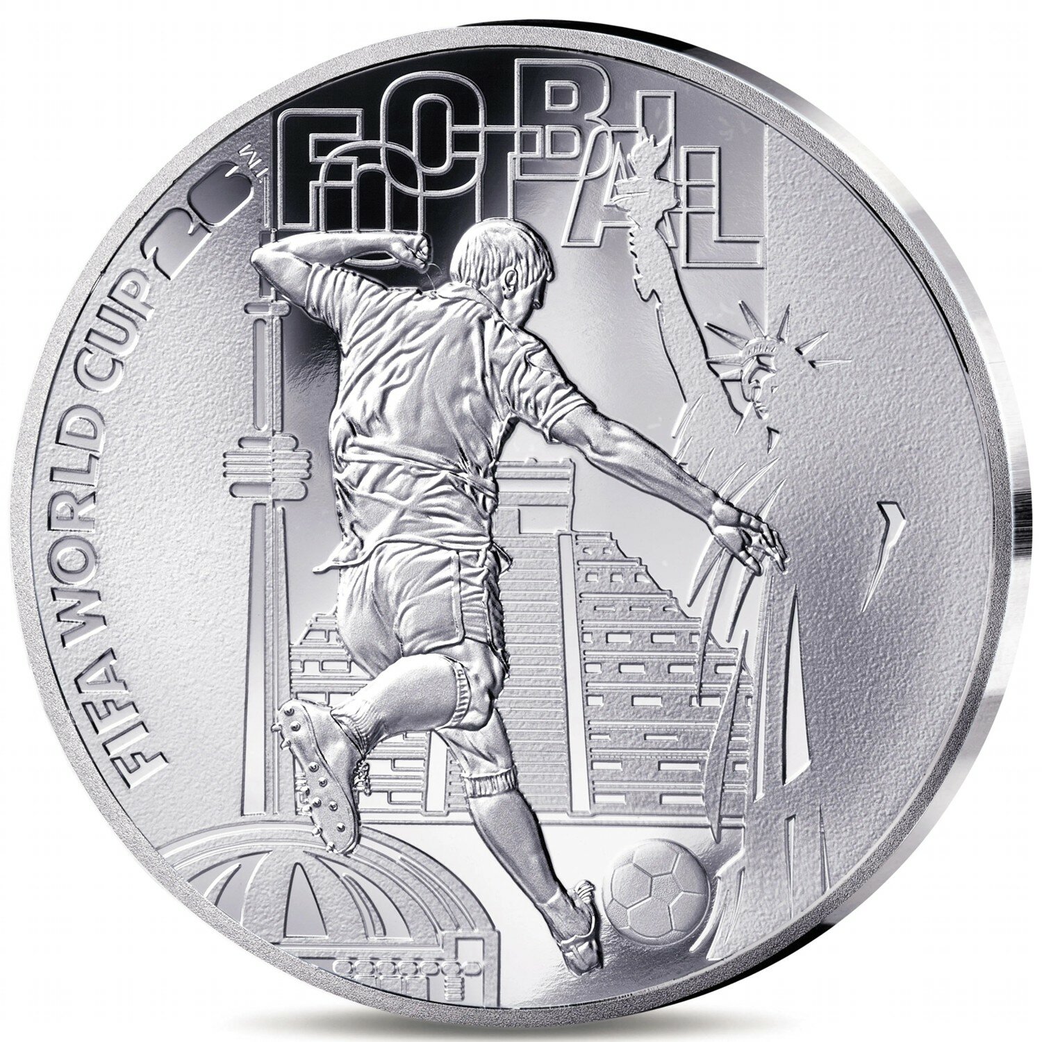 Франция 10 евро 2025 г. "Чемпионат мира по футболу 2026 года, УЕФА", серебро