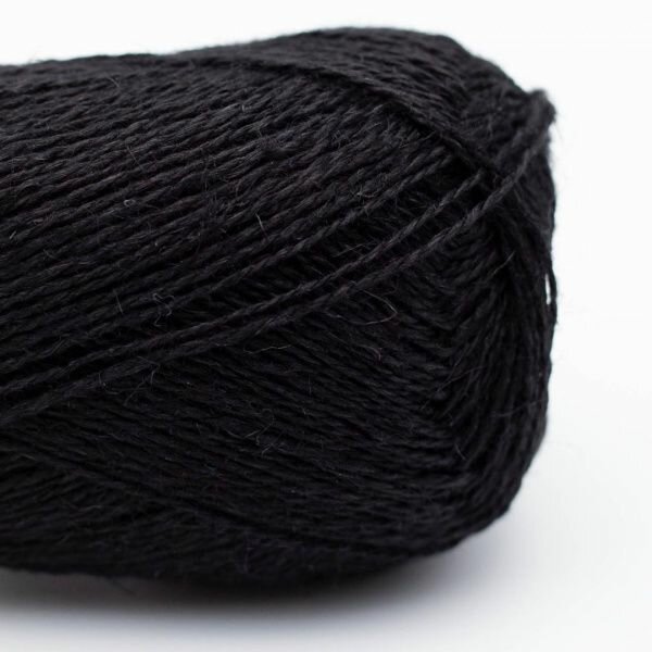 Пряжа для вязания BC Garn Lino (65 Чёрный) 2 мотка по 50 г/150 м