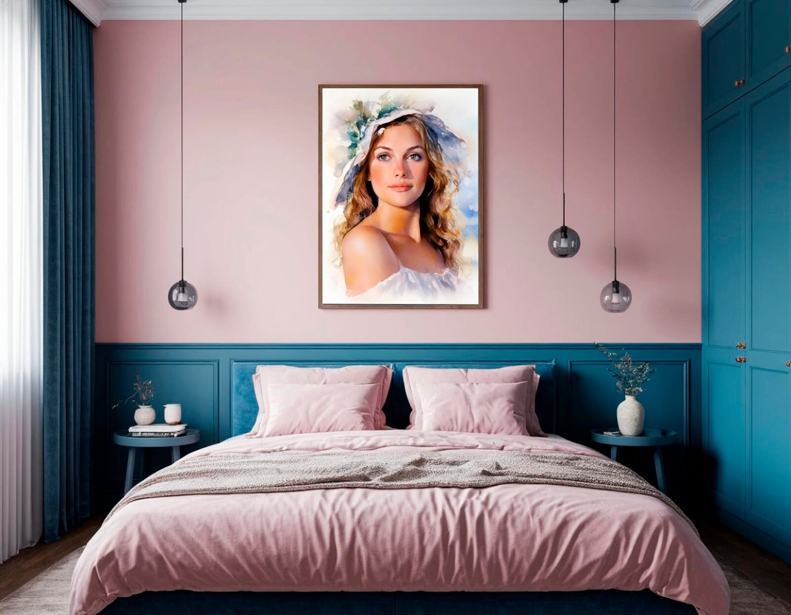 «Мгновение, ставшее искусством» – нежный акварельный портрет по фото, на заказ 21*30 см