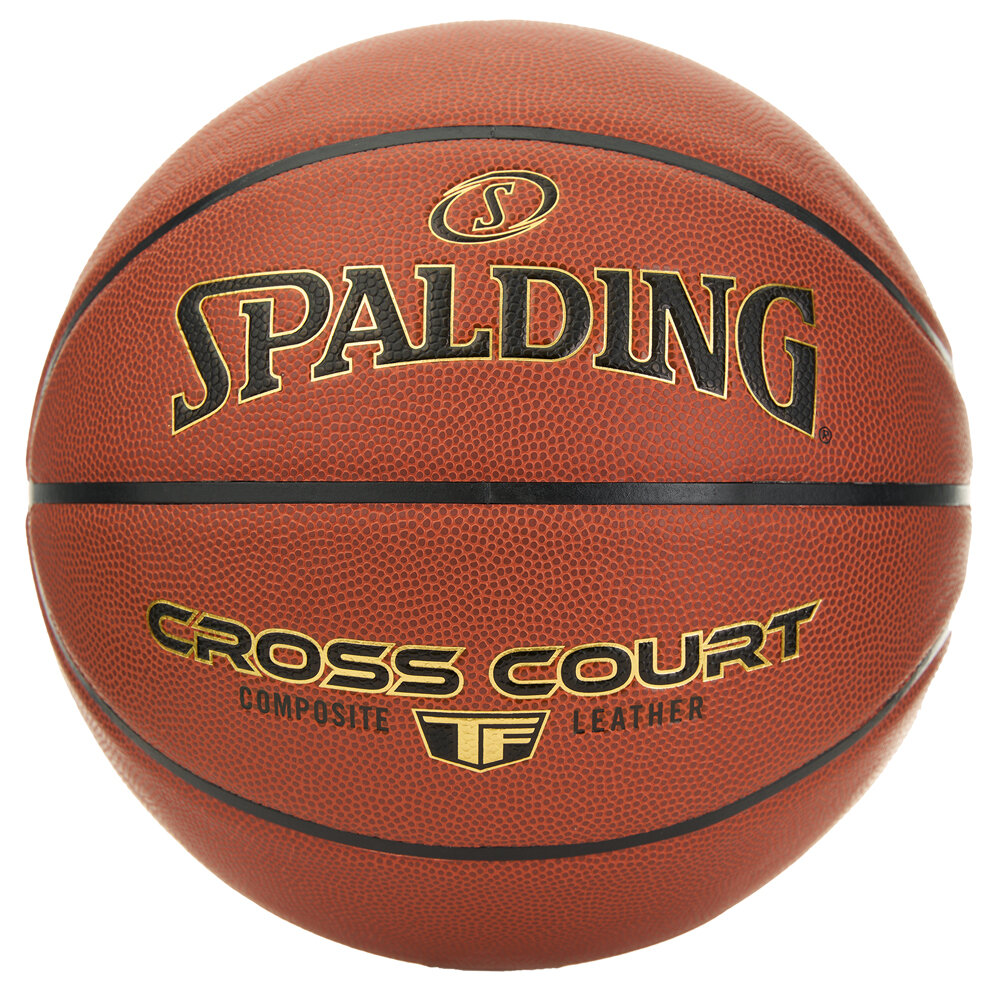 Мяч баск. SPALDING TF Cross Court 76931Z, р.7, композит. кожа (ПУ), коричнево-черный