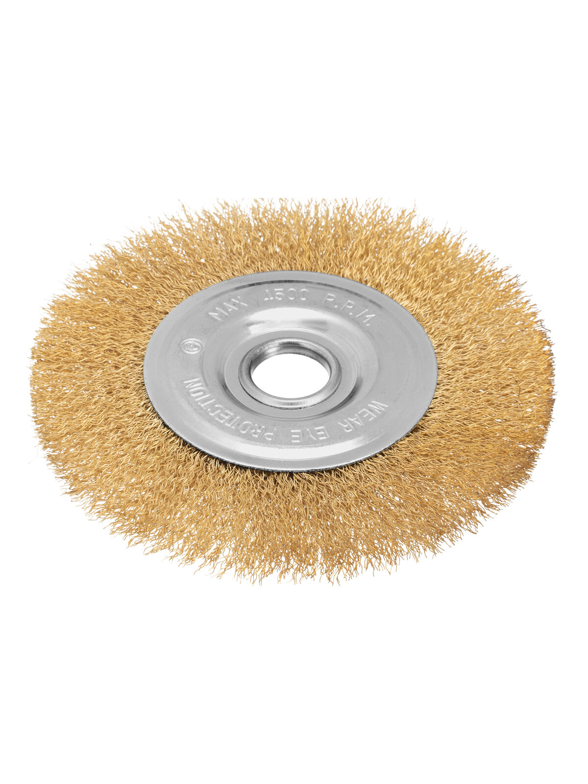 Щетка для УШМ Matrix 150 мм, посадка 22, 2 мм, плоская, латунированная витая проволока 74664