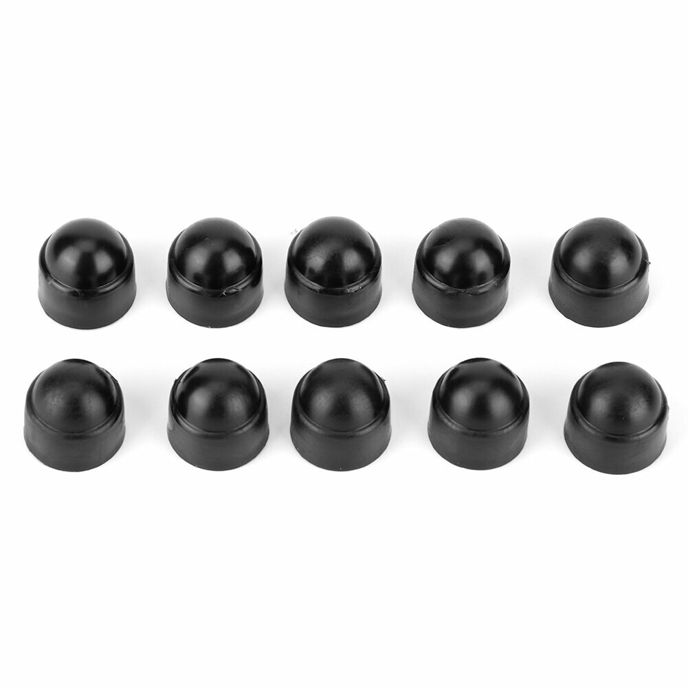 10 шт. 15 мм/0,59 дюйма M8 Пластиковые шестигранные винты с гайками и защитными колпачками для головок