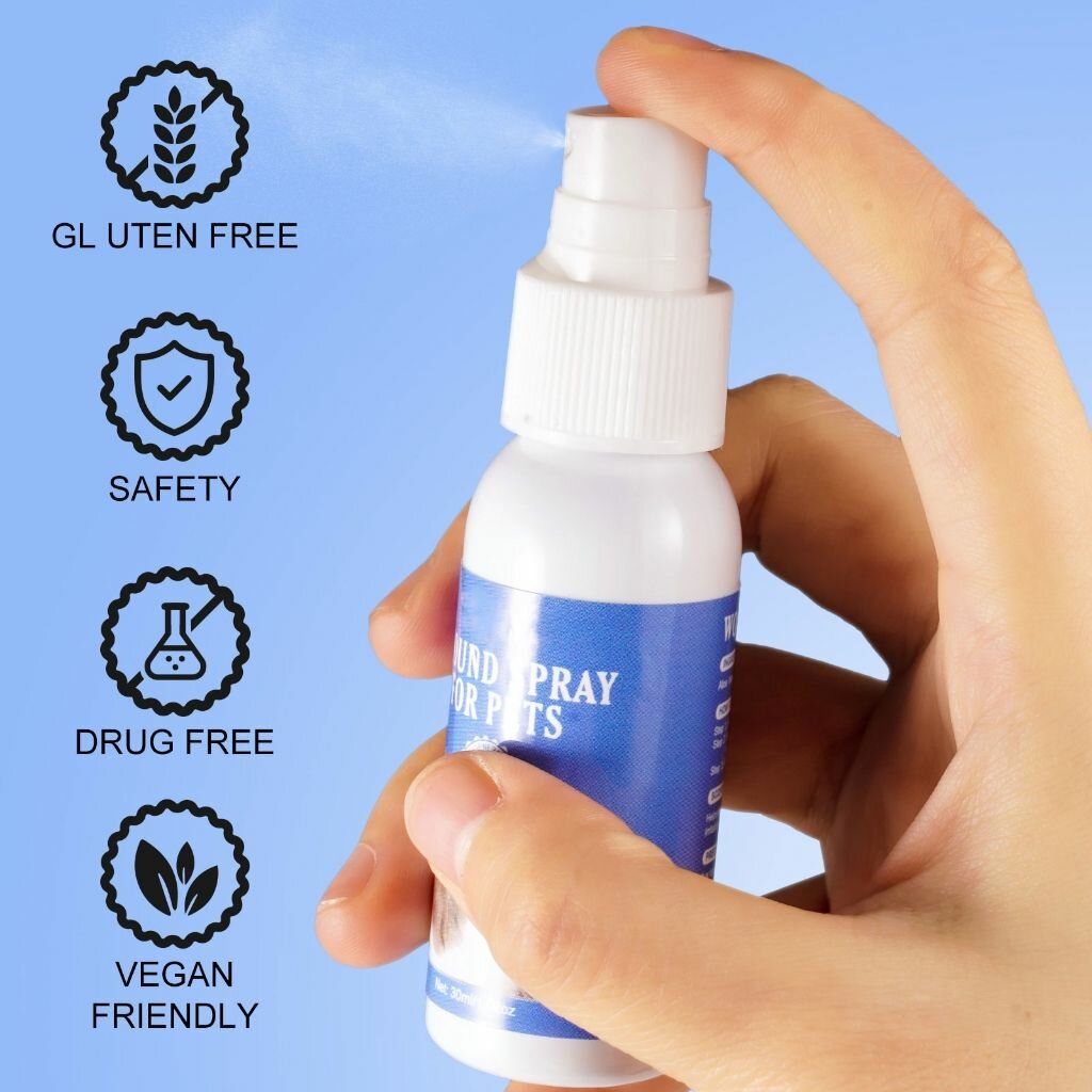 Спрей для ран для кошек и собак Дышащая водонепроницаемая Клейкая заживляющая жидкость