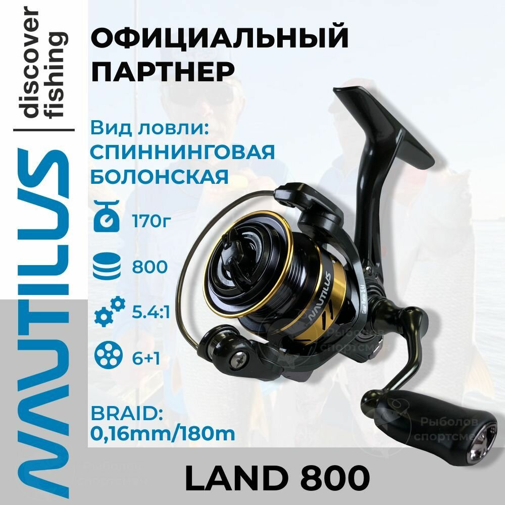 Катушка для спиннинга Nautilus Land 800