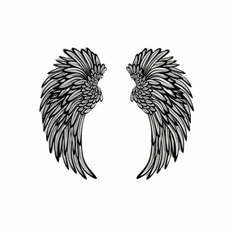 1 пара Крылья Ангела со светодиодной подсветкой, настенная скульптура, декоративное украшение, поделки для дома, школы, офиса, окна общежития