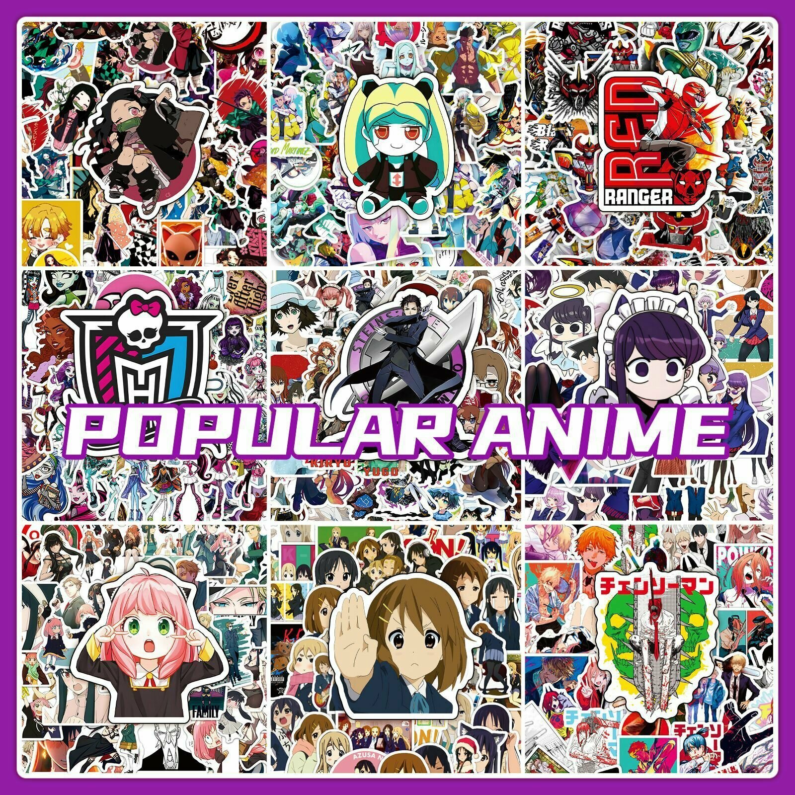 Набор самоклеящихся виниловых наклеек Happy Tree Friends 50 шт.