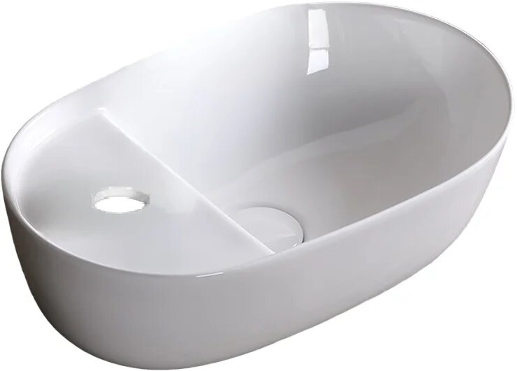 Раковина маленькая в туалет Ceruttispa CR0050 42 мини, овальная, белая, фарфоровая, 42 см, итальянская