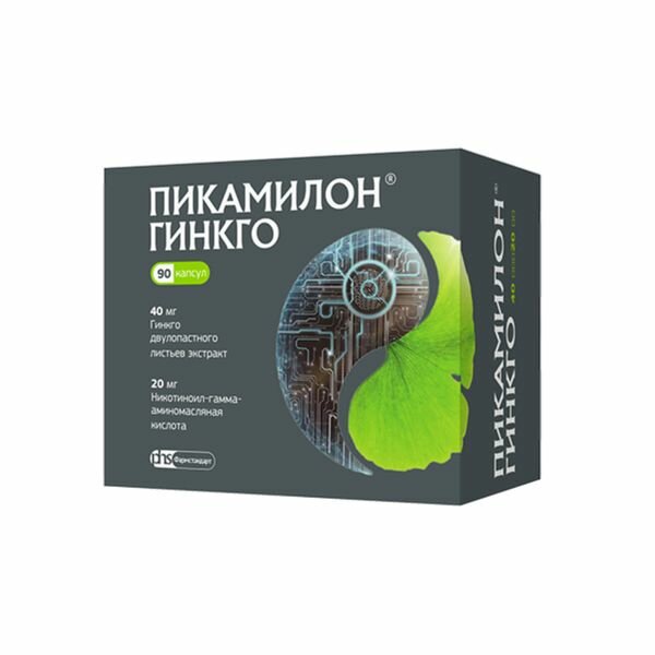 Пикамилон Гинкго капсулы 40мг+20мг 90шт