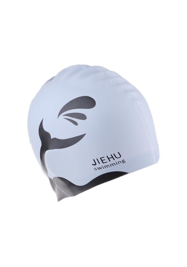 Шапочки для плавания водонепроницаемые унисекс премиум-класса из силикона серебристого цвета