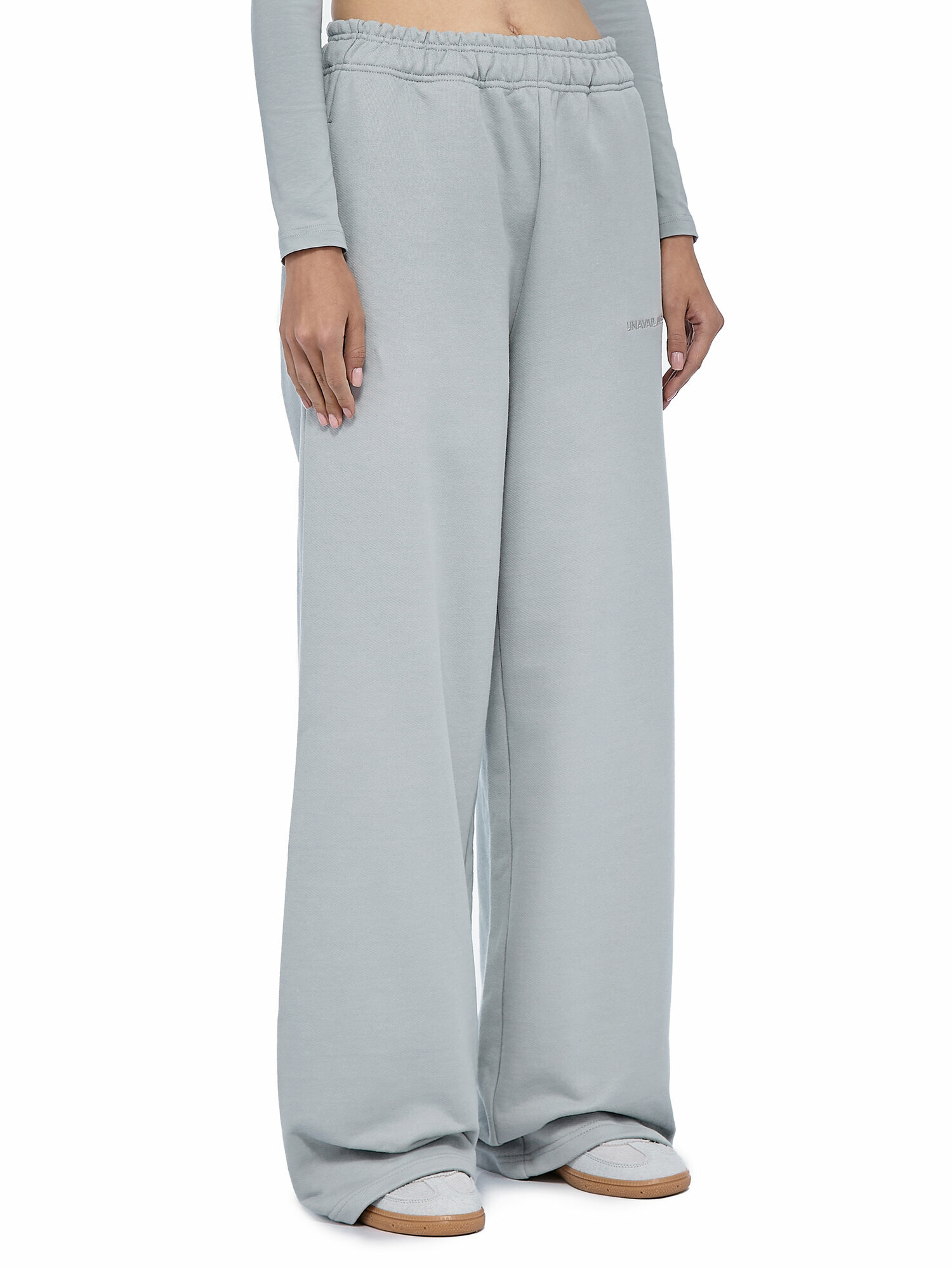 Брюки багги UNAVAILABLE Baggy Sweatpants Base Logo, размер XL, серый — фото 1