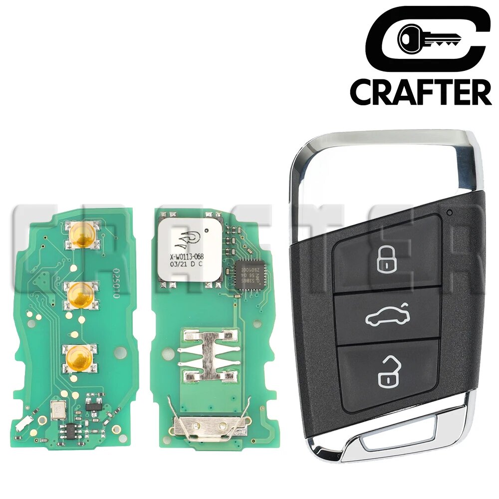 Ключ Crafters 3G0959752 ID48 MQB 433 МГц Ключ смарт-карты для Volkswagen Magotan B8 Passat Skoda Keyless Go 433MHz MQB 48