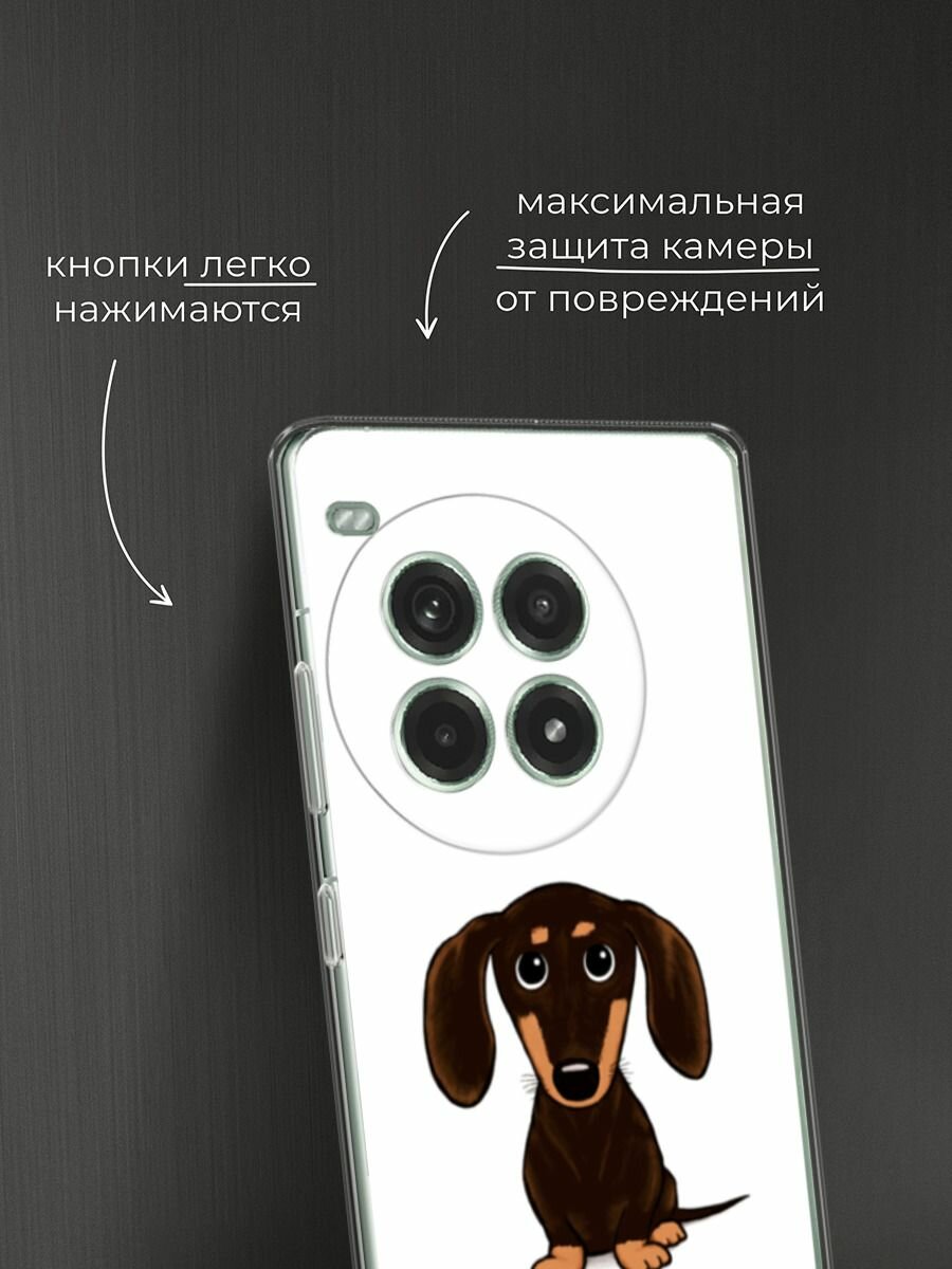 Чехол на OnePlus Ace 3 Pro / Ван Плас Эйс 3 Про с принтом "Маленькая такса" — фото 1