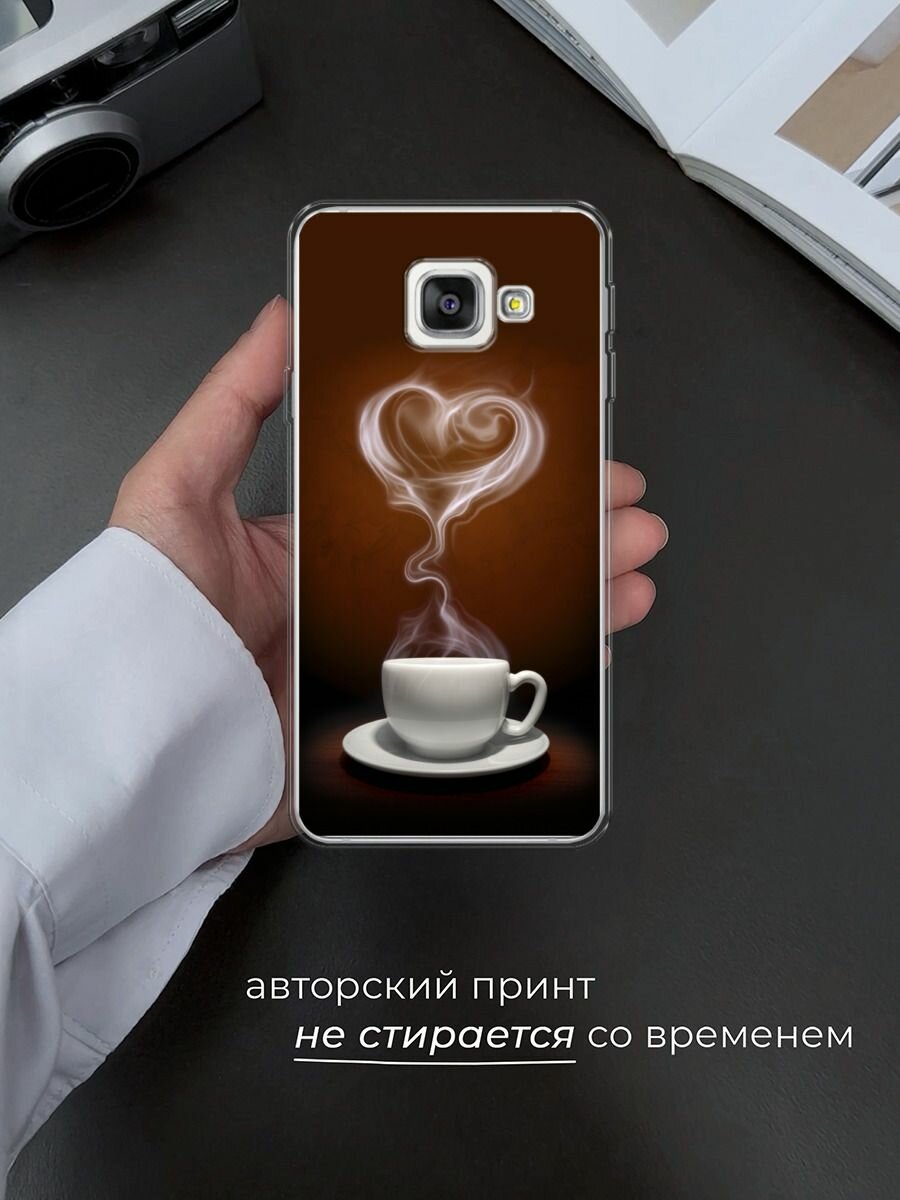 Чехол на Samsung Galaxy A3 2016 / Самсунг Галакси А3 2016 с принтом "Кофейная любовь" — фото 1