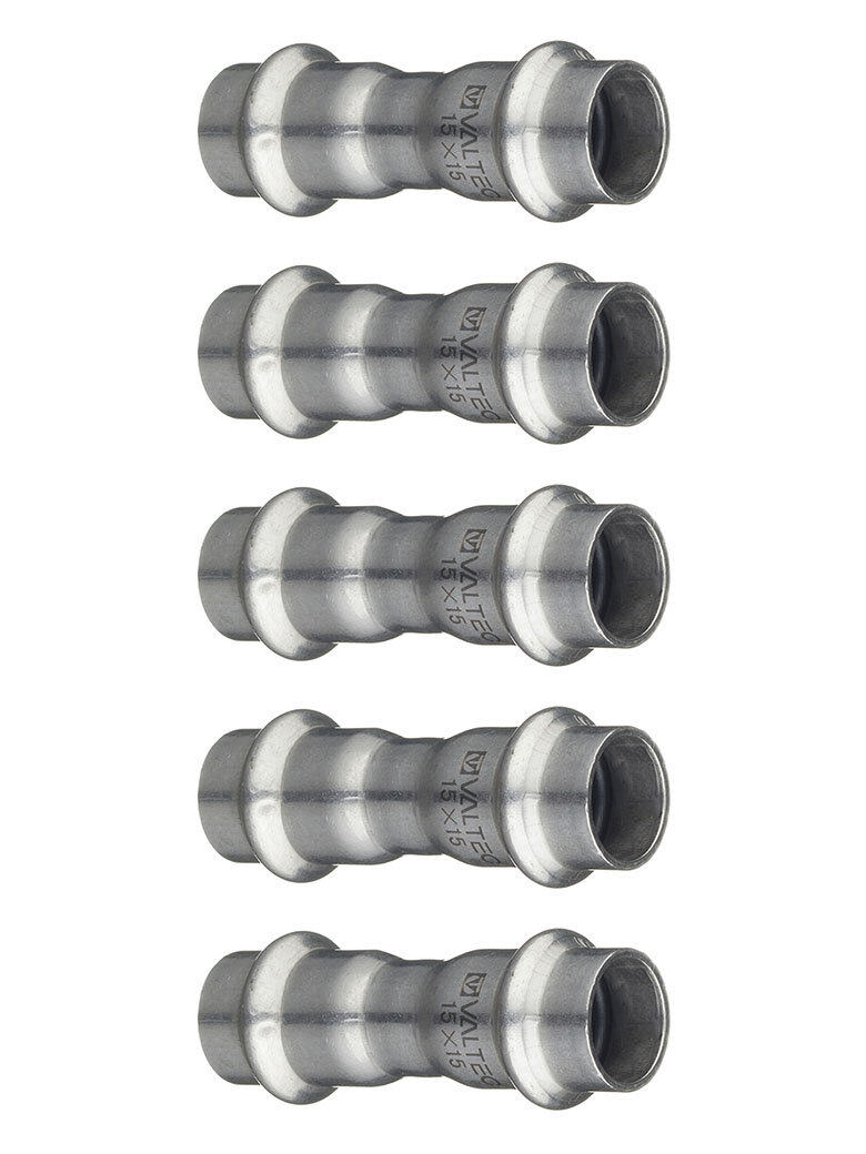 Муфта 15 х 15 мм нержавеющая сталь (5 шт.)