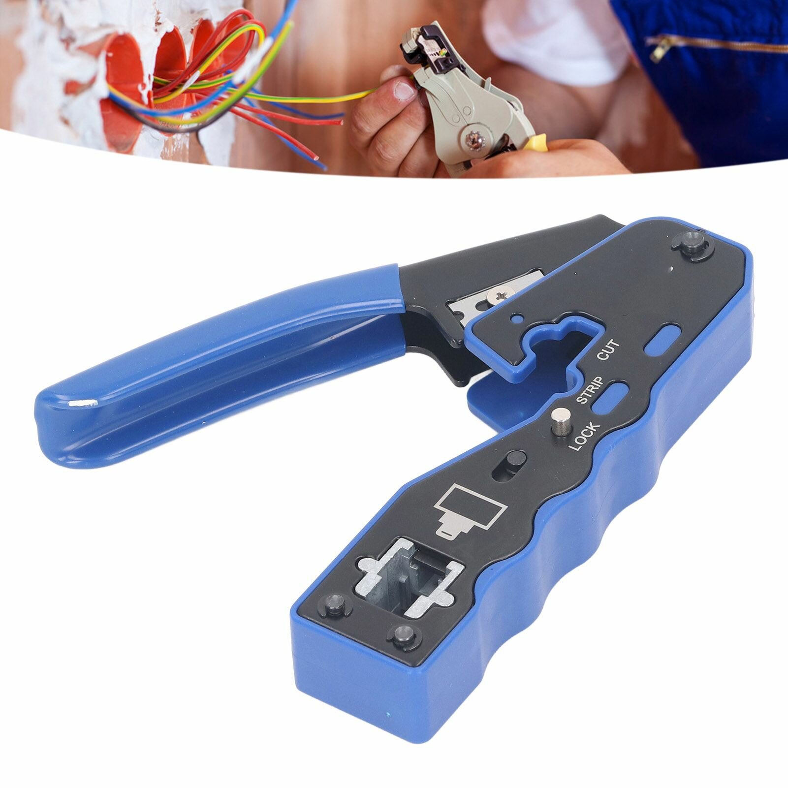 Сквозной обжимной инструмент 8P8C, зарегистрированный в сети, щипцы для зачистки проводов для CAT5 CAT5E CAT6