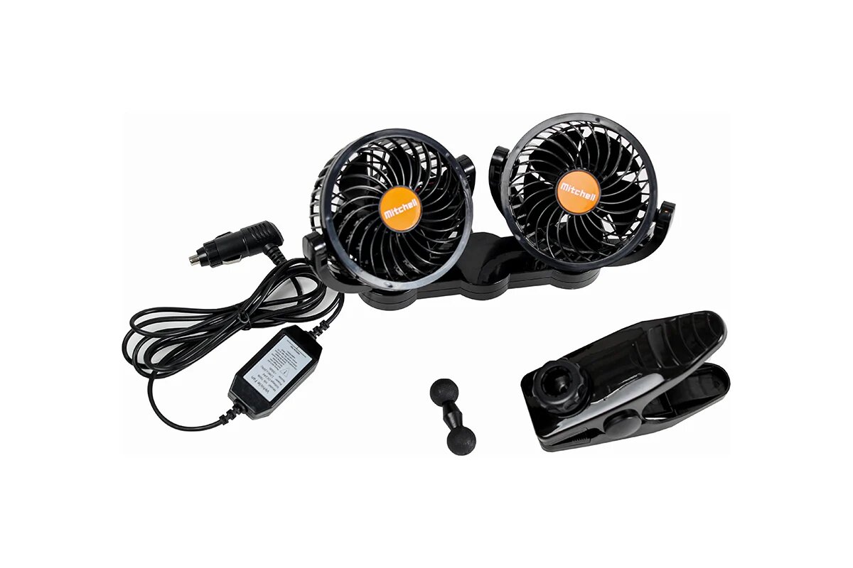 Крал Вентилятор 24V Двойной с прищепкой Т606 Turbo 3745 настенного и настольного монтажа