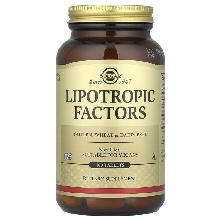 Solgar Lipotropic Factors, Липотропные факторы 100 таблеток