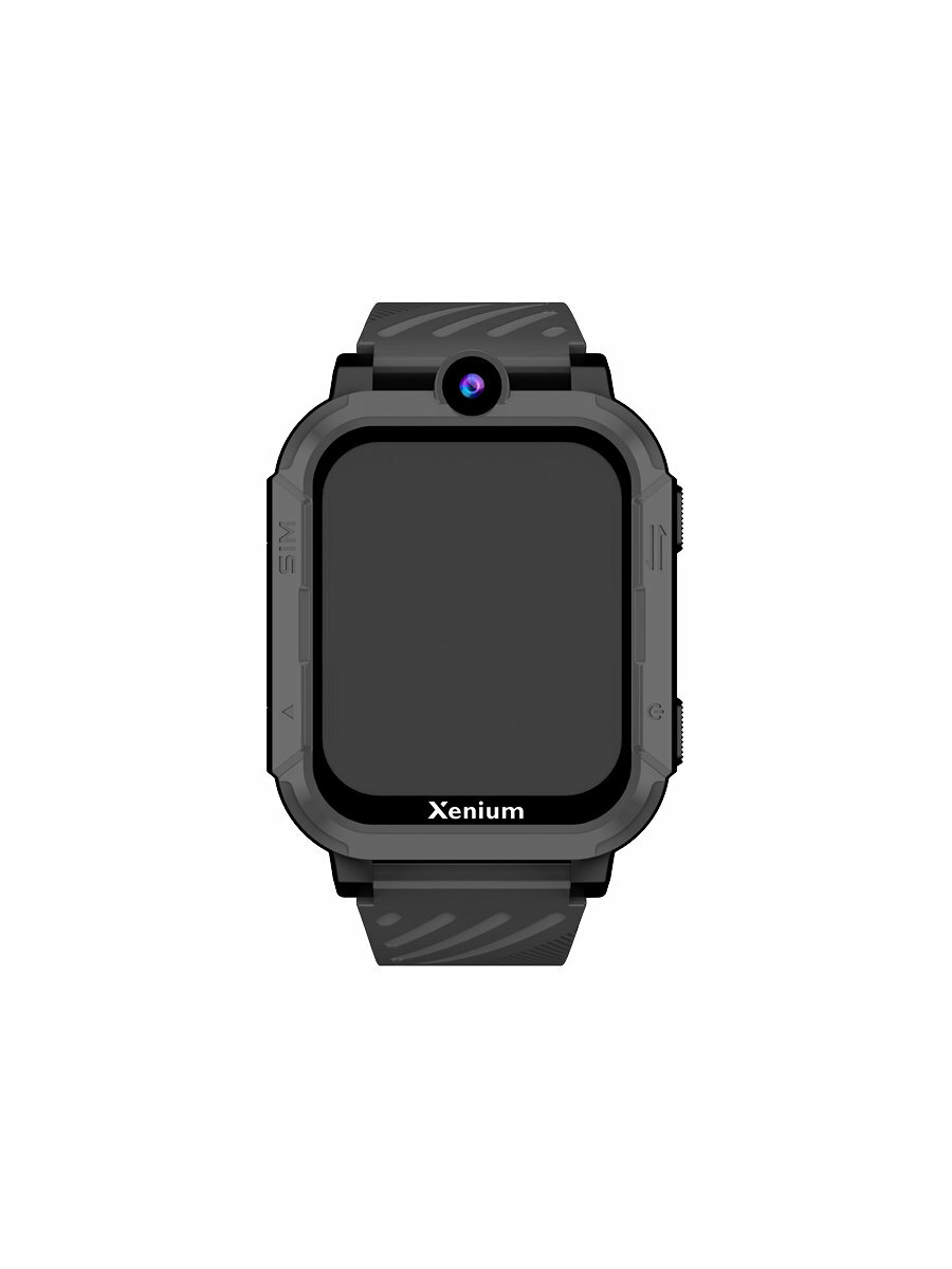 Умные часы Xenium W600 Dark Gray, Wi-Fi, LTE, прямоугольный корпус, IP67