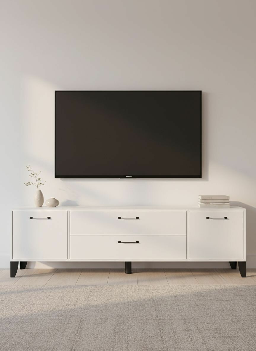 Тумба ARNIKA "Парус-13", ЛДСП, МДФ, с выдвижными ящиками, белый