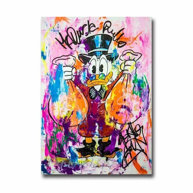 Плакат Miniso с изображением Дональда Дака из классического мультфильма Disney, декоративная фреска на холсте для гостиной и спальни, Размер (дюймы): 40X50 см. Без рамы.